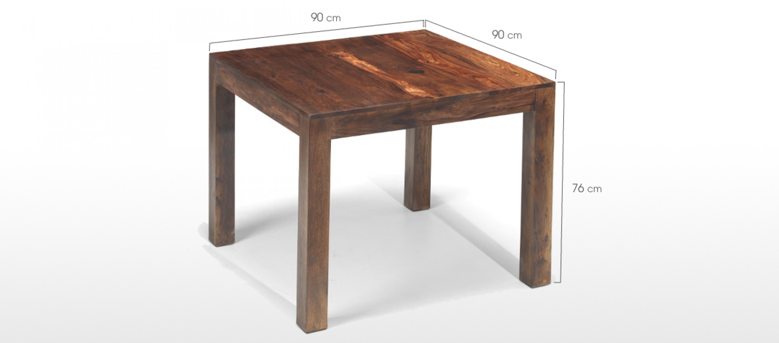 Cube Sheesham 90 cm Dining Table | Quercus Living