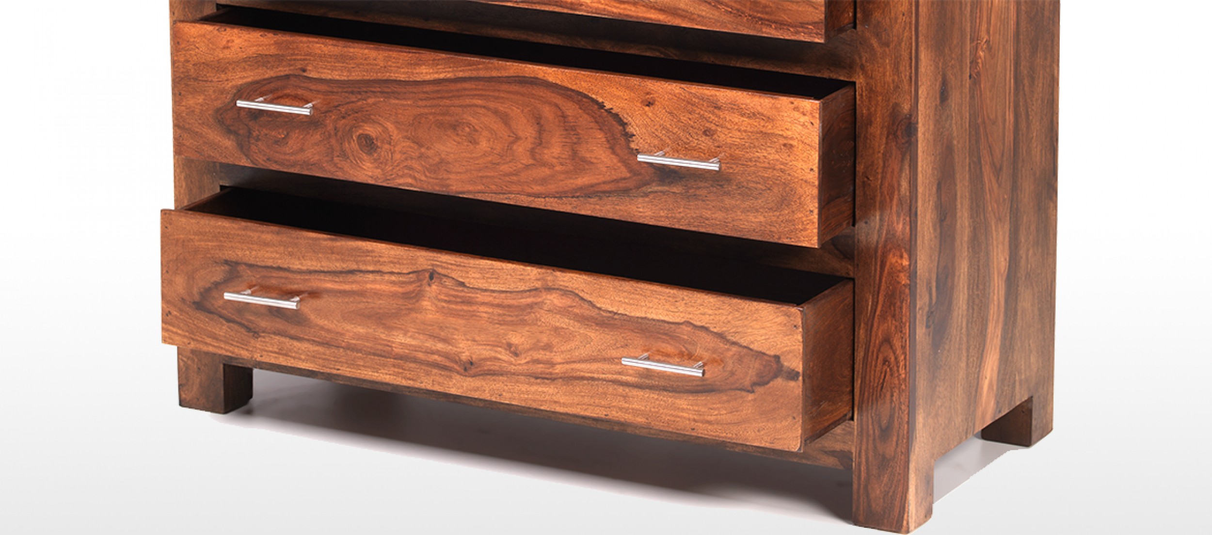 Cube Sheesham 4 Drawer Chest of Drawers | Quercus Living