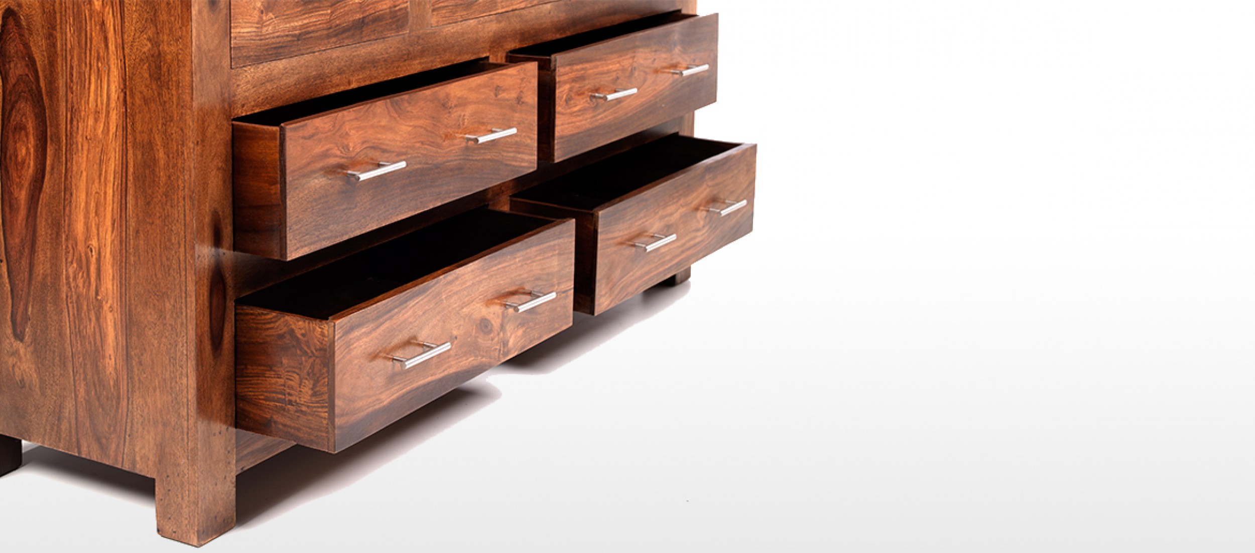Cube Sheesham 7 Drawer Chest of Drawers | Quercus Living