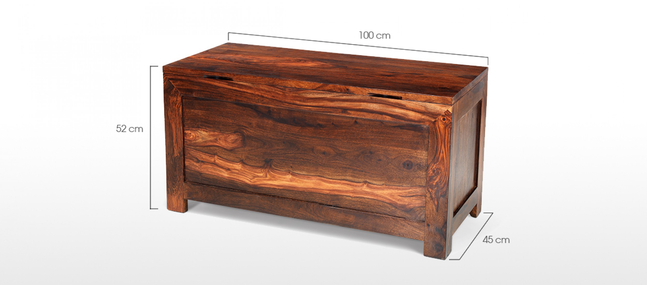 Cube Sheesham Blanket Box | Quercus Living