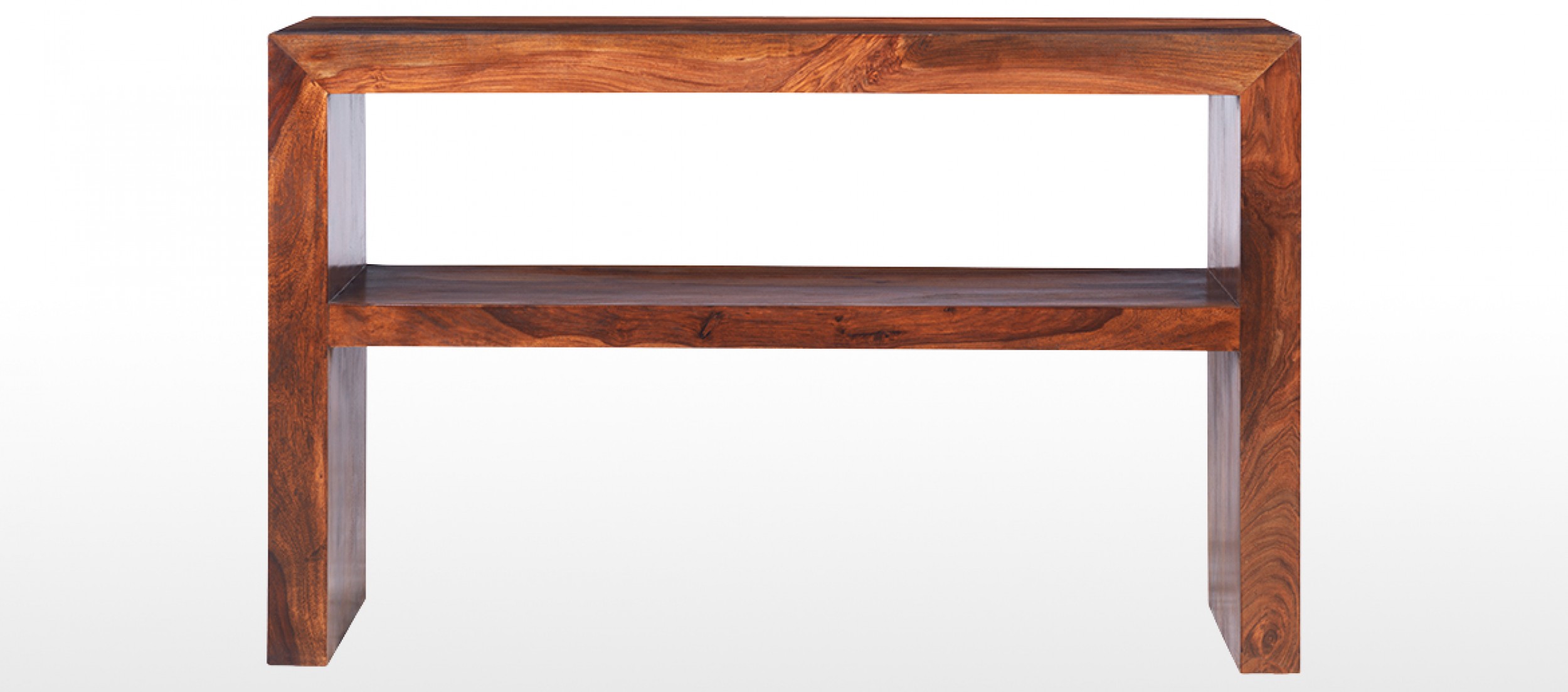 Cube Sheesham Console Table | Quercus Living