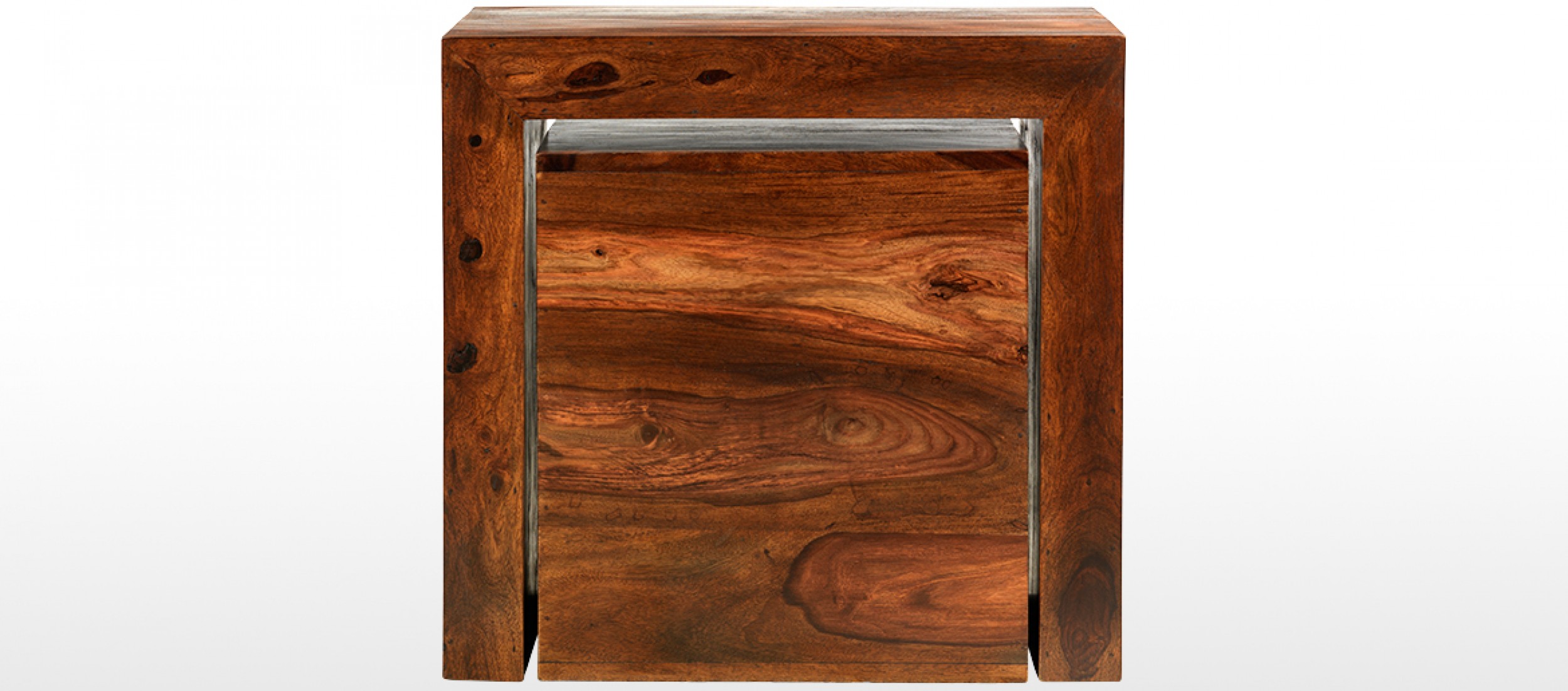 Cube Sheesham Cube Nest of Tables | Quercus Living