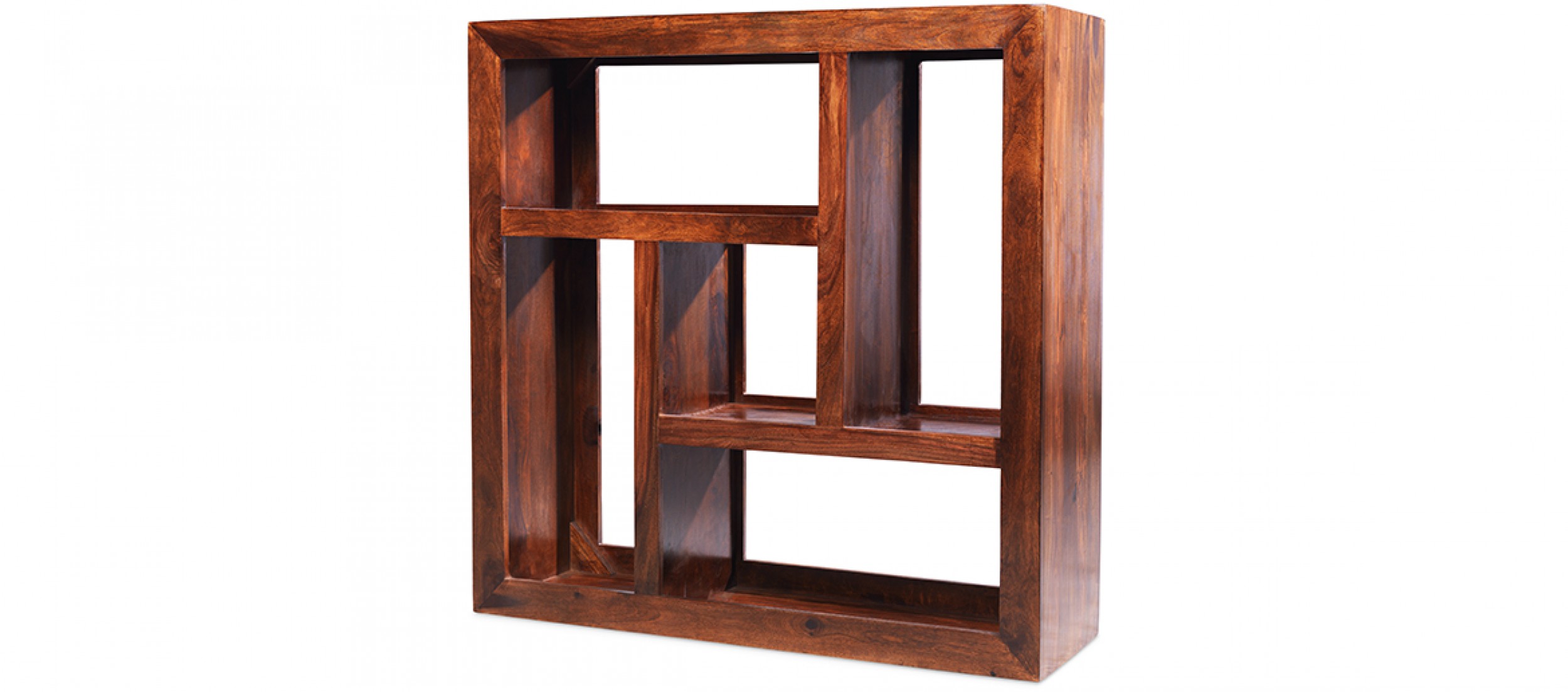 Cube Sheesham Display Multi Shelf | Quercus Living