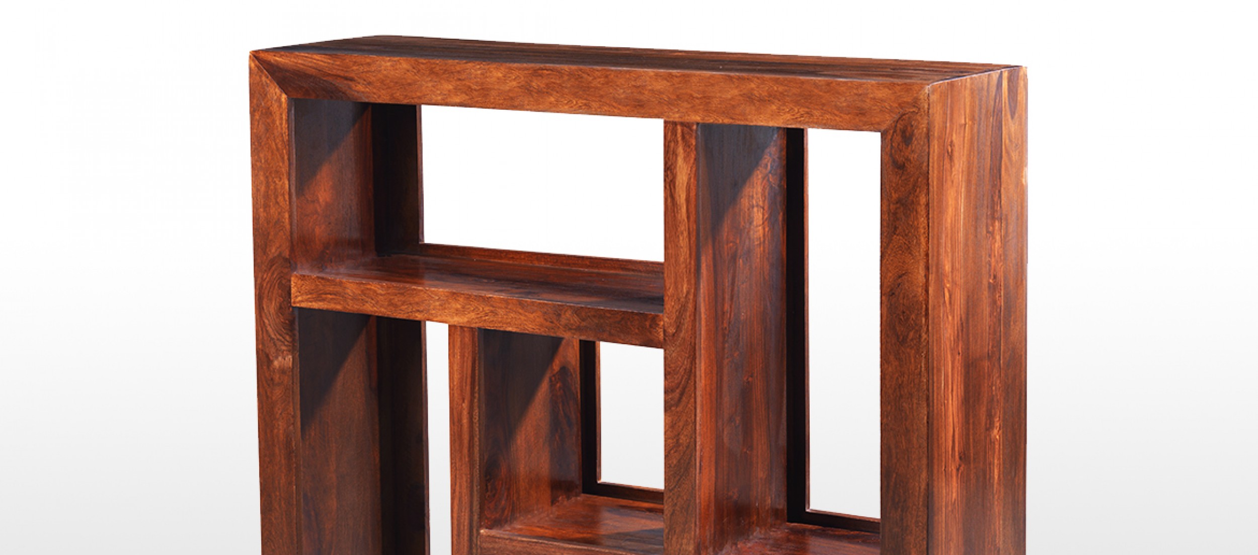Cube Sheesham Display Multi Shelf | Quercus Living