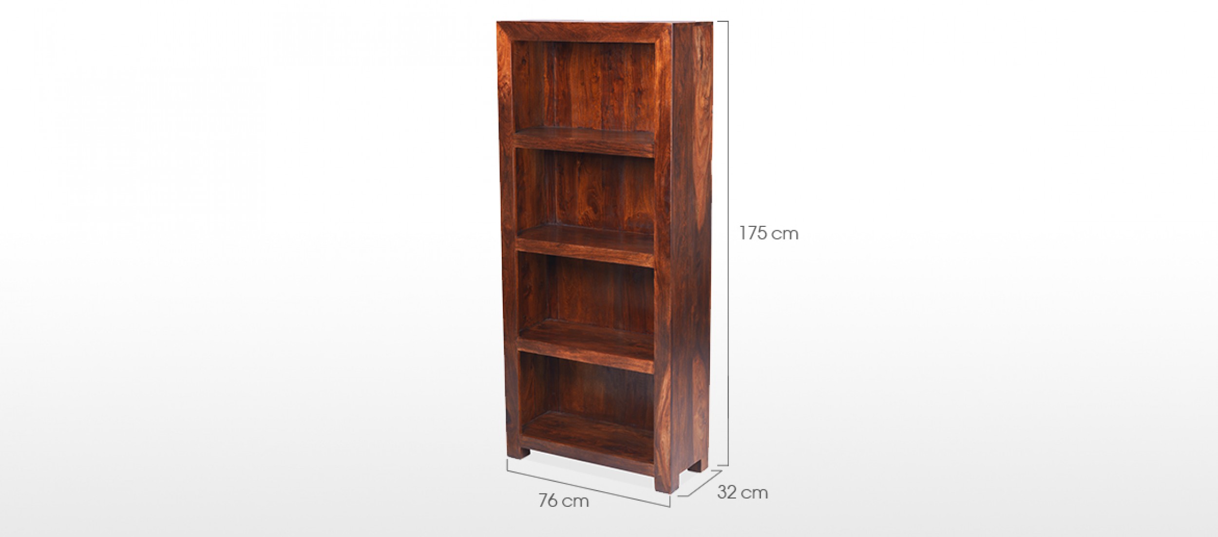 Cube Sheesham Bookcase | Quercus Living