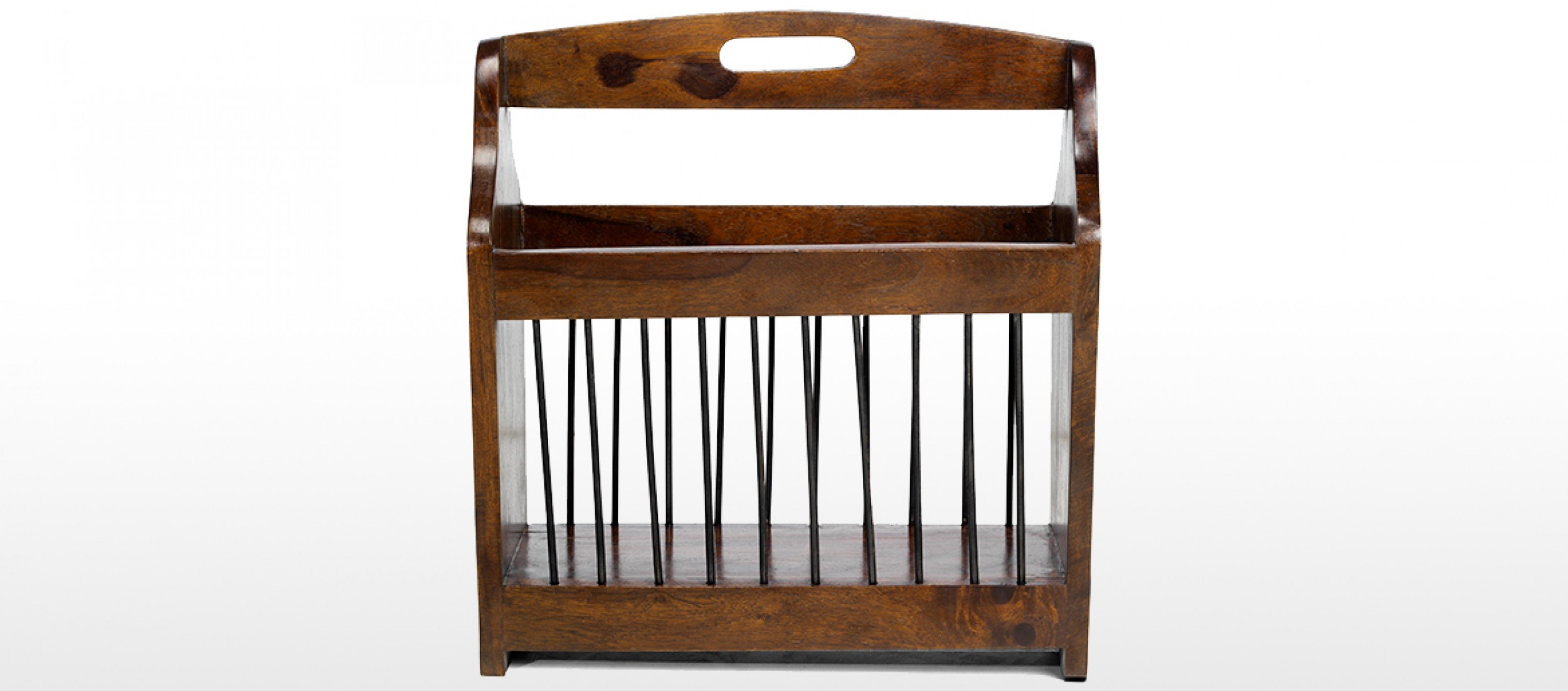 Cube Sheesham Magazine Rack | Quercus Living