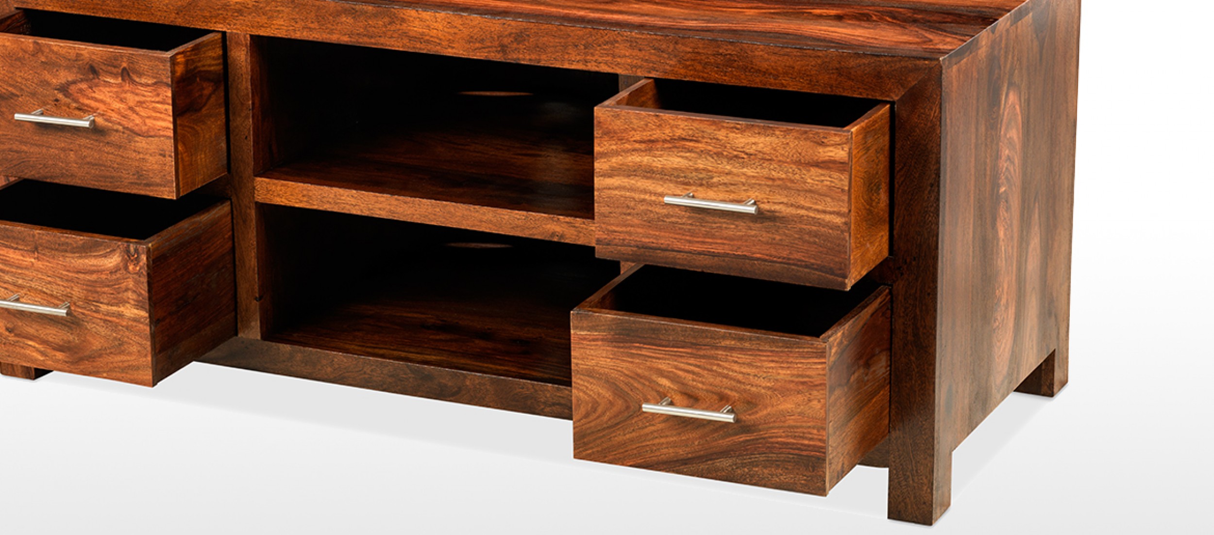 Cube Sheesham Plasma TV Unit | Quercus Living