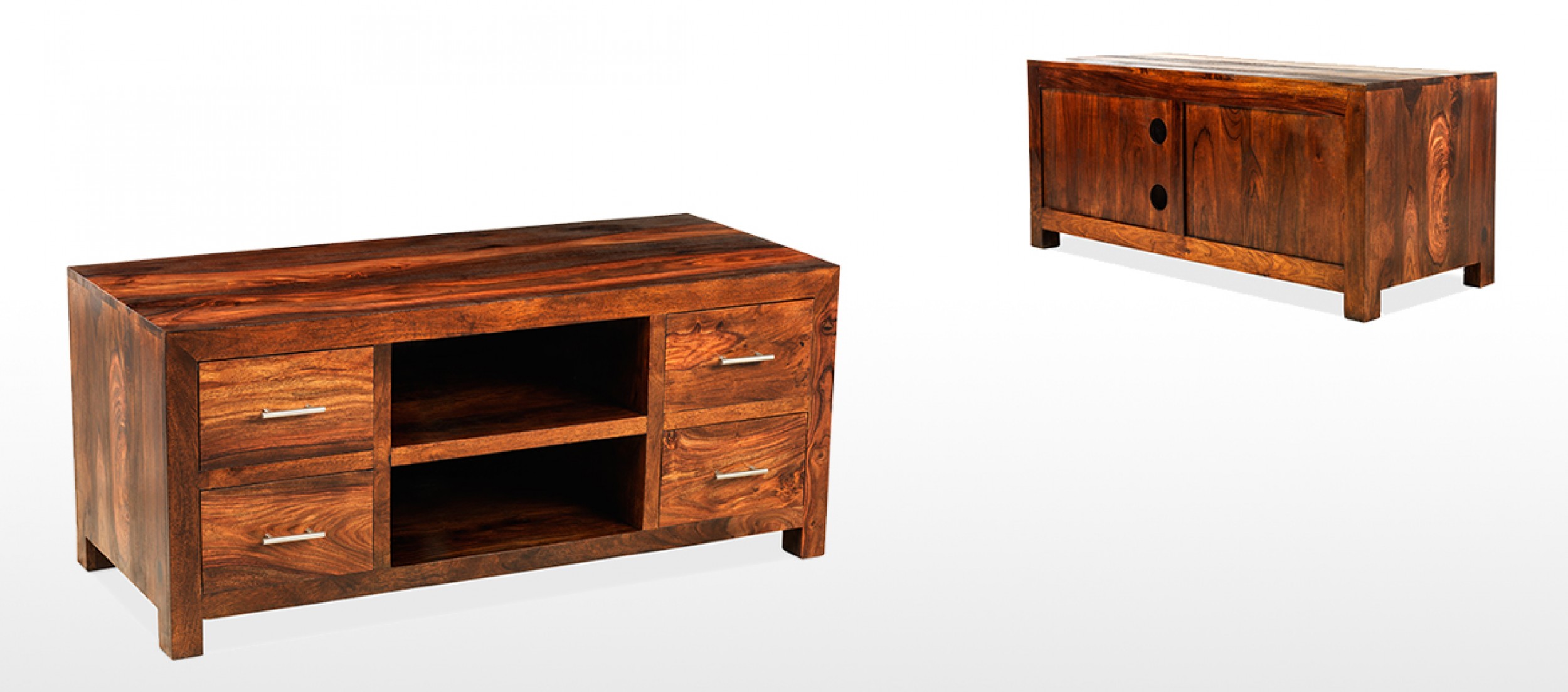 Cube Sheesham Plasma TV Unit | Quercus Living