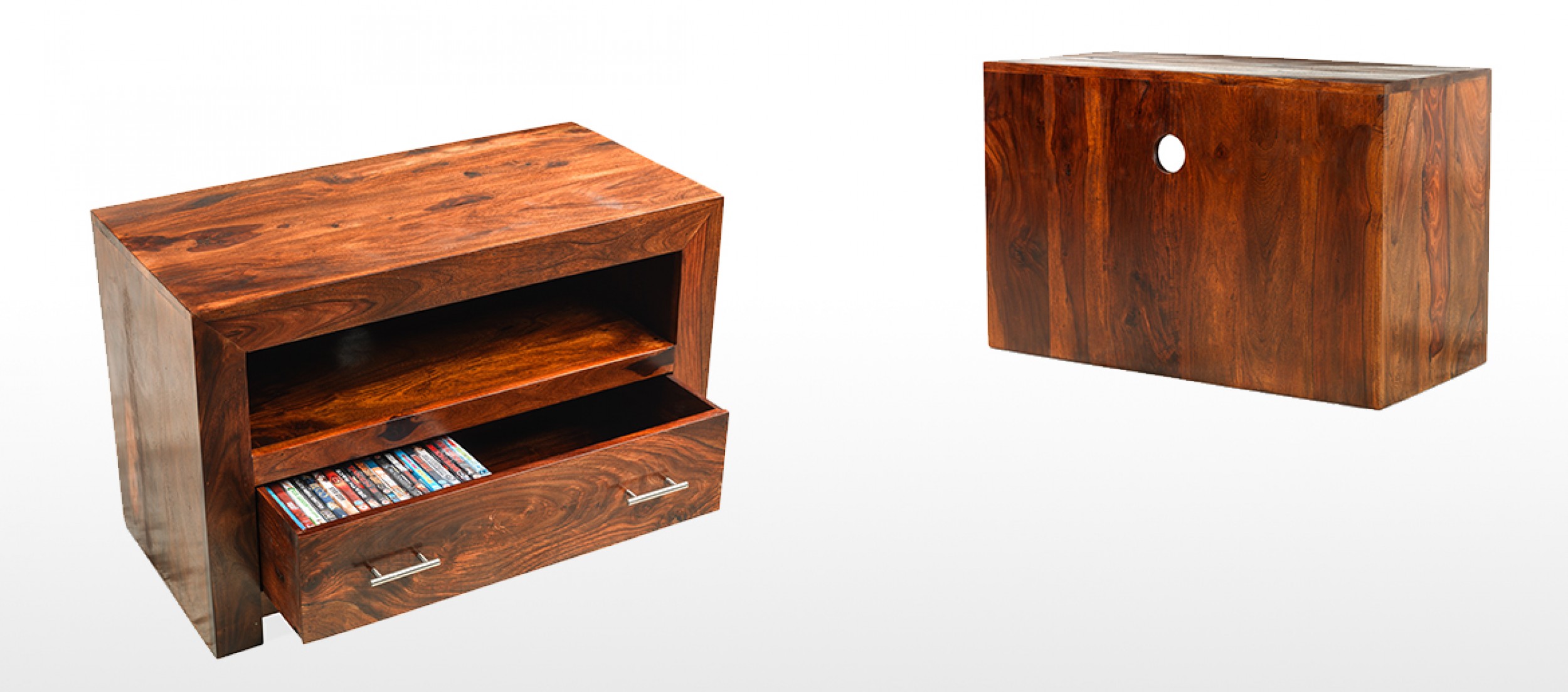 Cube Sheesham Square TV Stand | Quercus Living