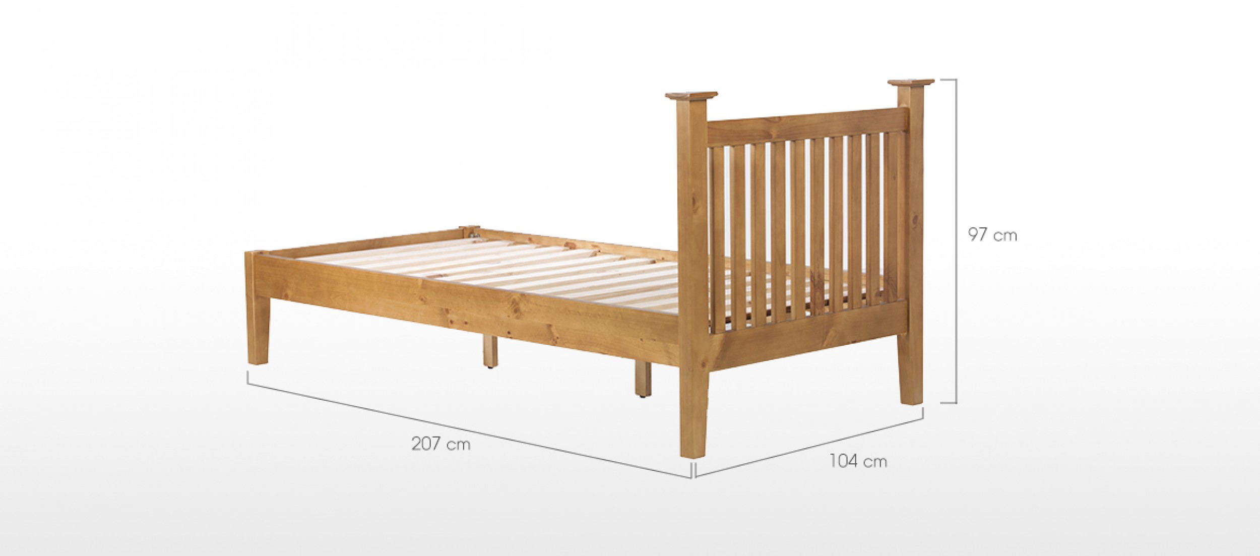 Essentials Pine Single Bed (3') | Quercus Living