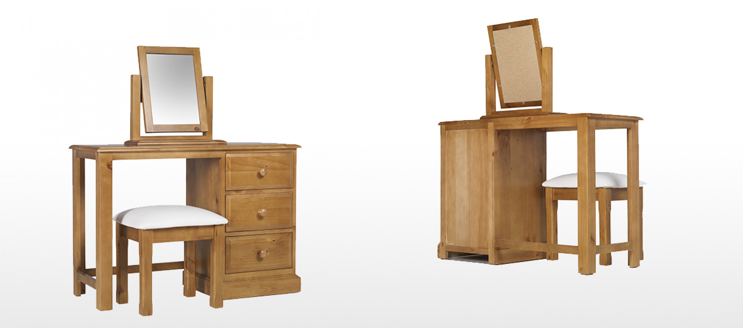 Essentials Pine Dressing Table Set | Quercus Living