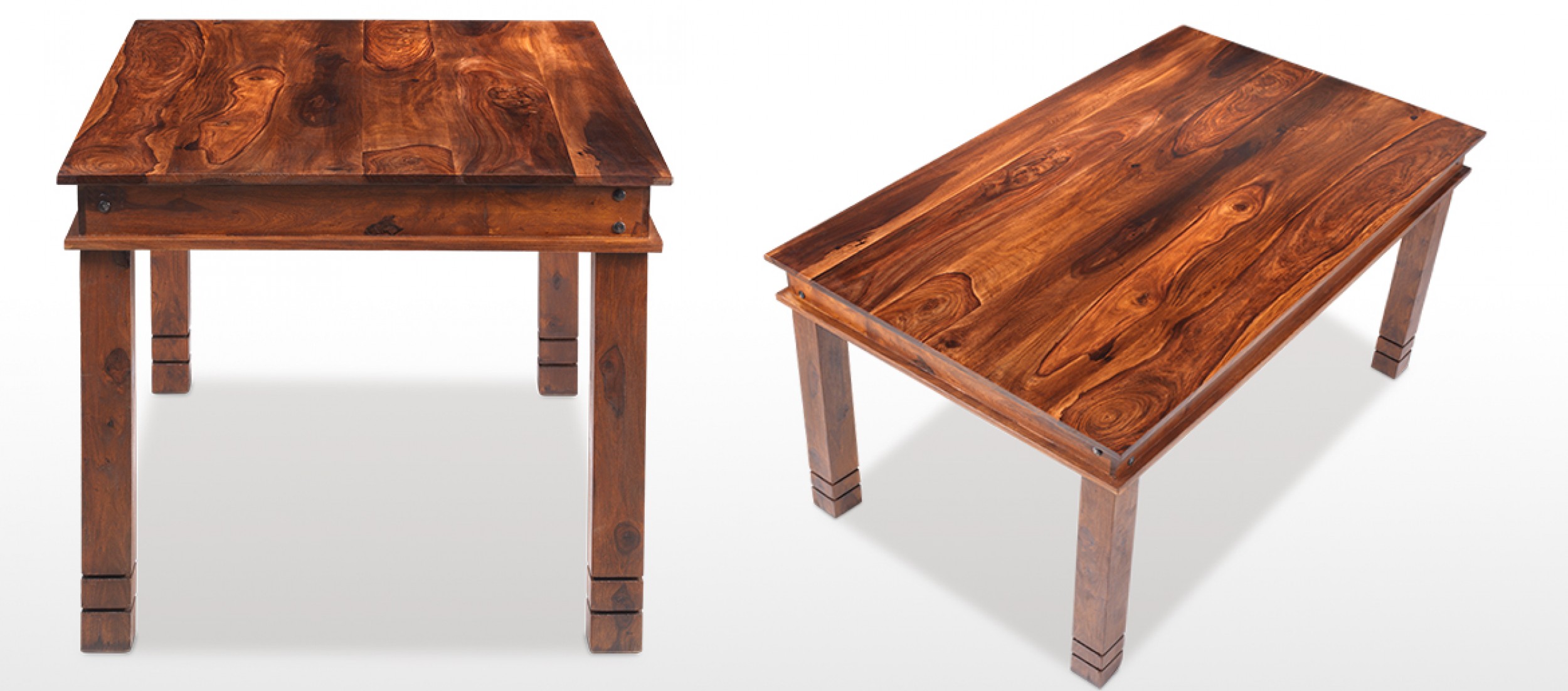 Jali Sheesham 140 cm Chunky Dining Table | Quercus Living