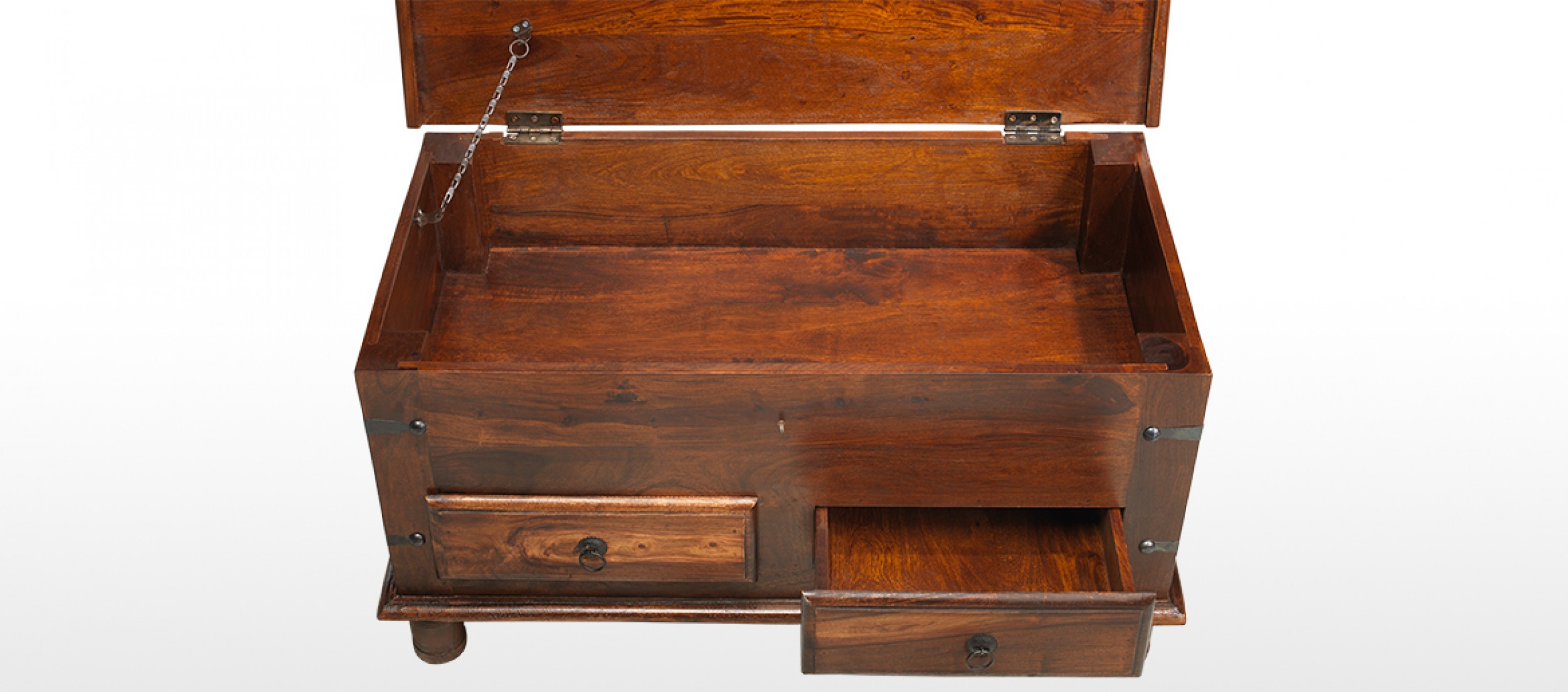 Jali Sheesham Thakat Coffee Trunk Box + Drawers | Quercus Living