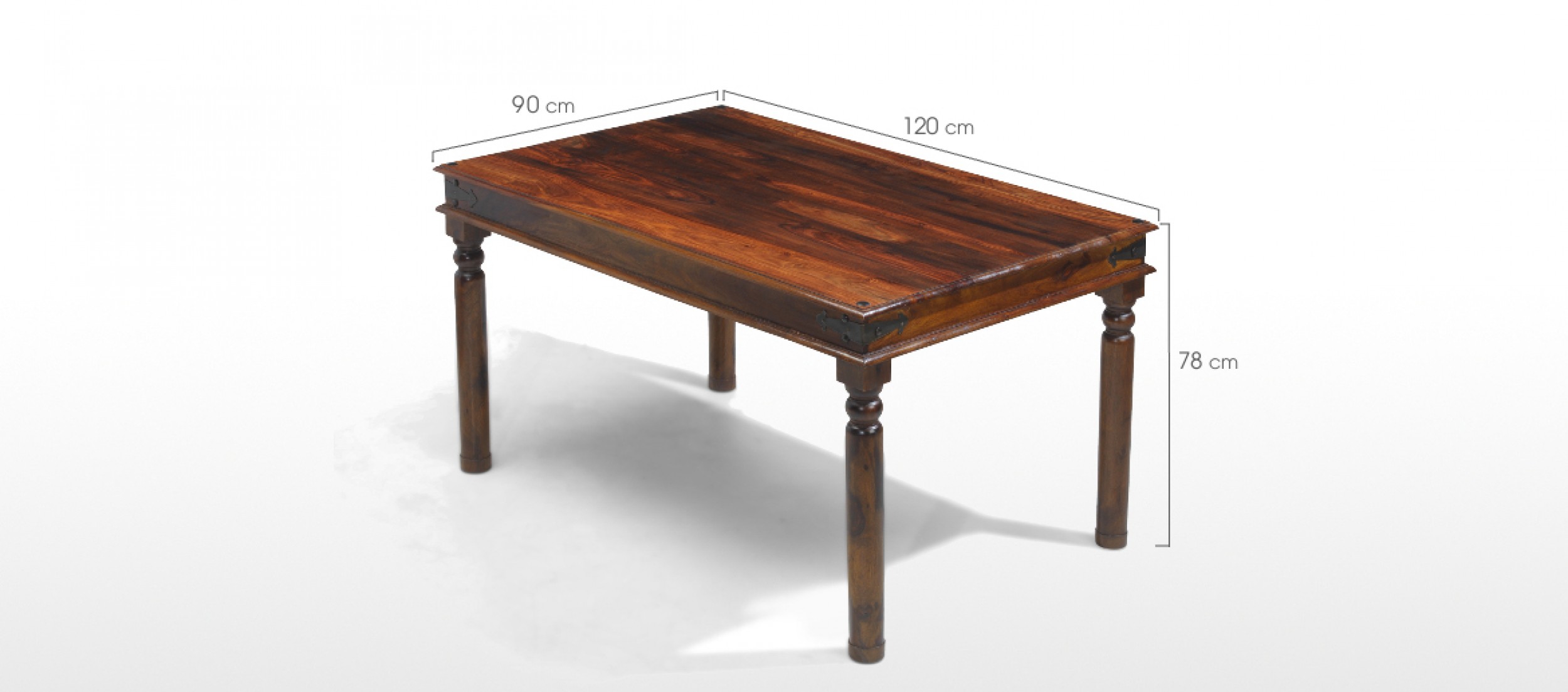 Jali Sheesham 120 cm Thakat Dining Table and 4 Chairs | Quercus Living